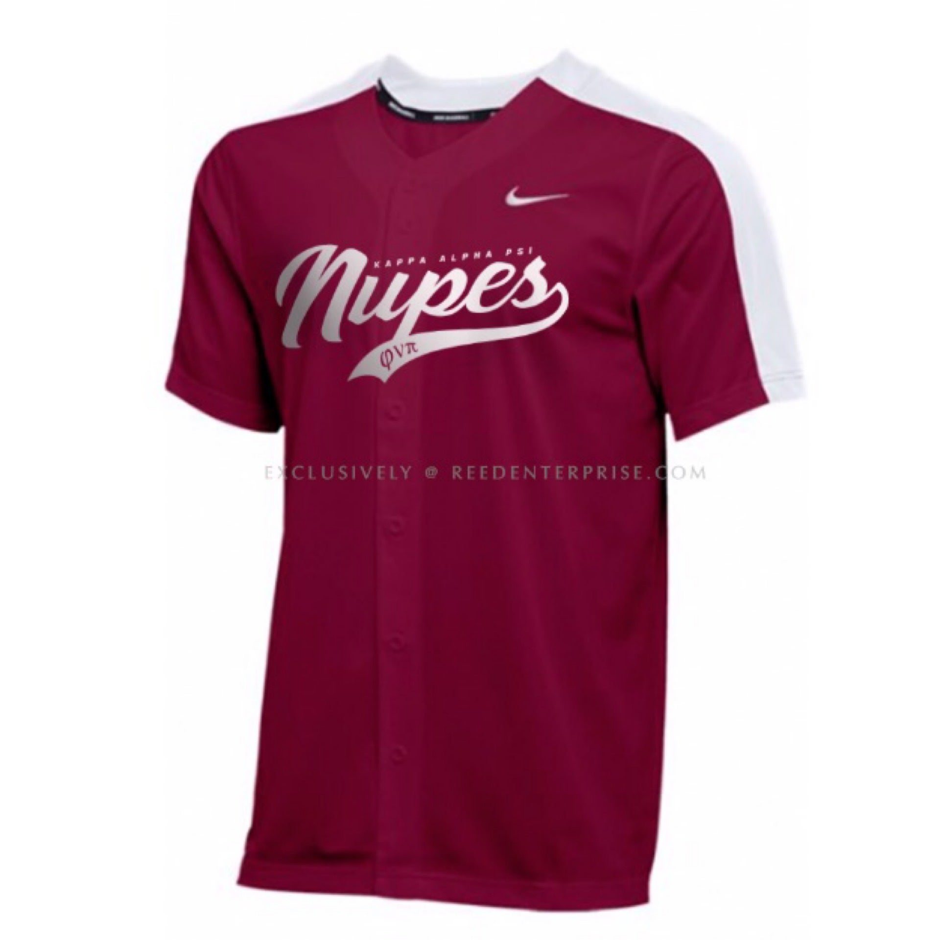 Nupes Nike Baseball Jersey (Crimson) | ReedEnt Apparel